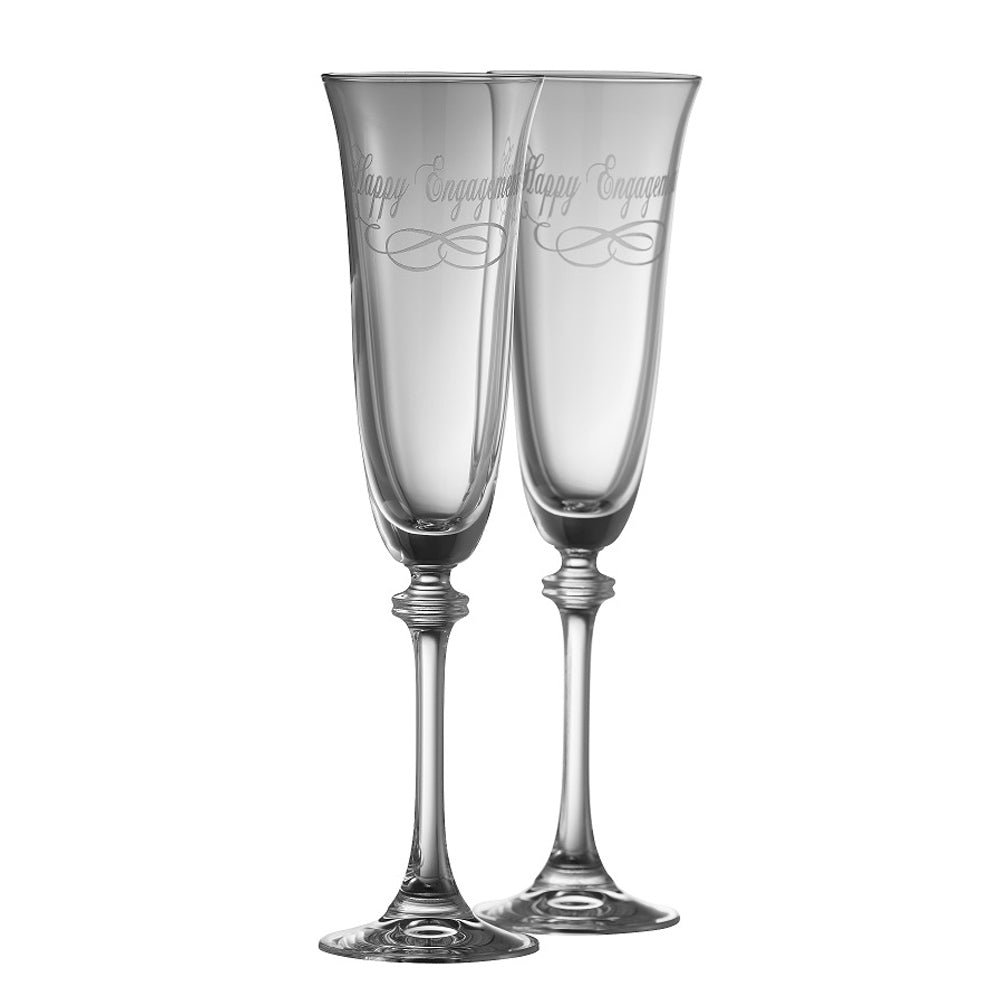 Galway Crystal Happy Engagement Liberty Flute Pair – Belleek Pottery