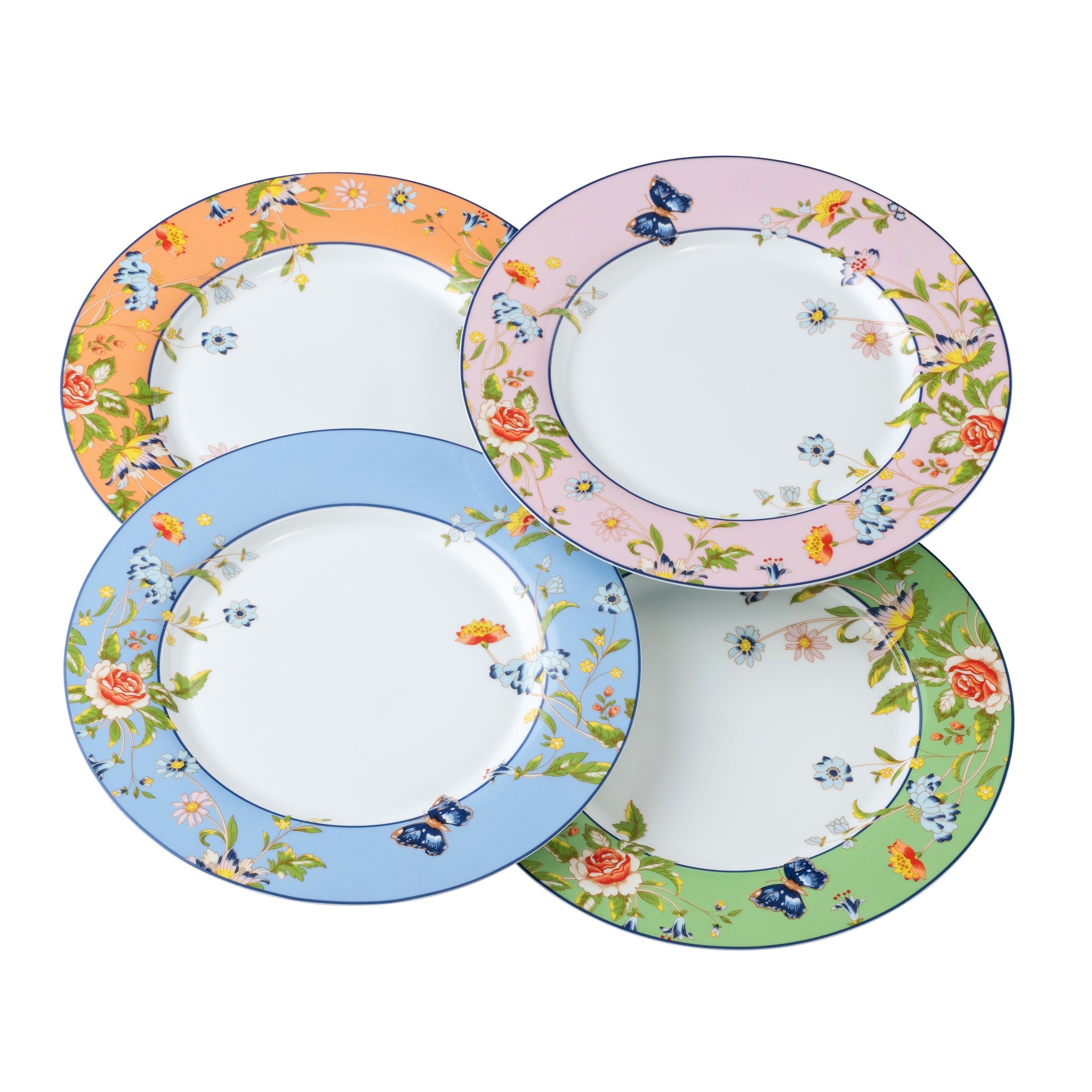 Aynsley Cottage Garden Dinner Plates Set of 4 – Belleek Pottery